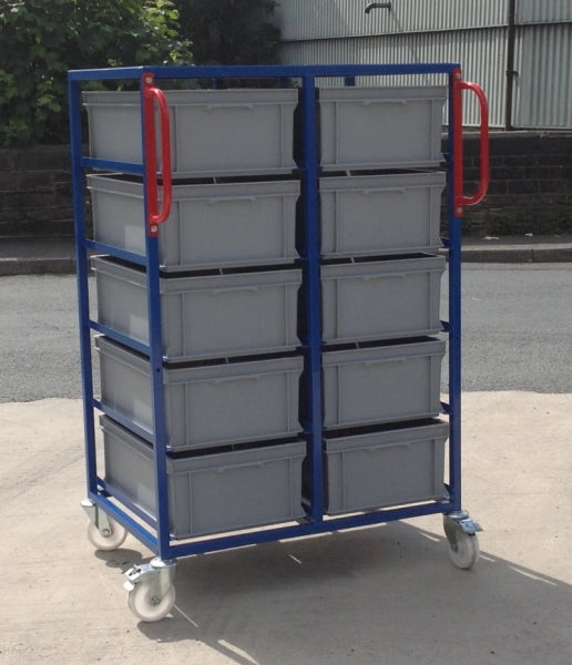 EC03 - Double Stack Euro Container Trolley 1375 mm High– Breg Products Ltd