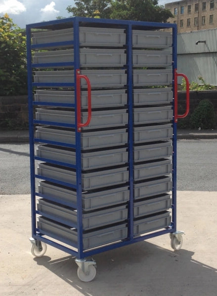EC04 - Double Stack Euro Container Trolley 1685 mm High– Breg Products Ltd